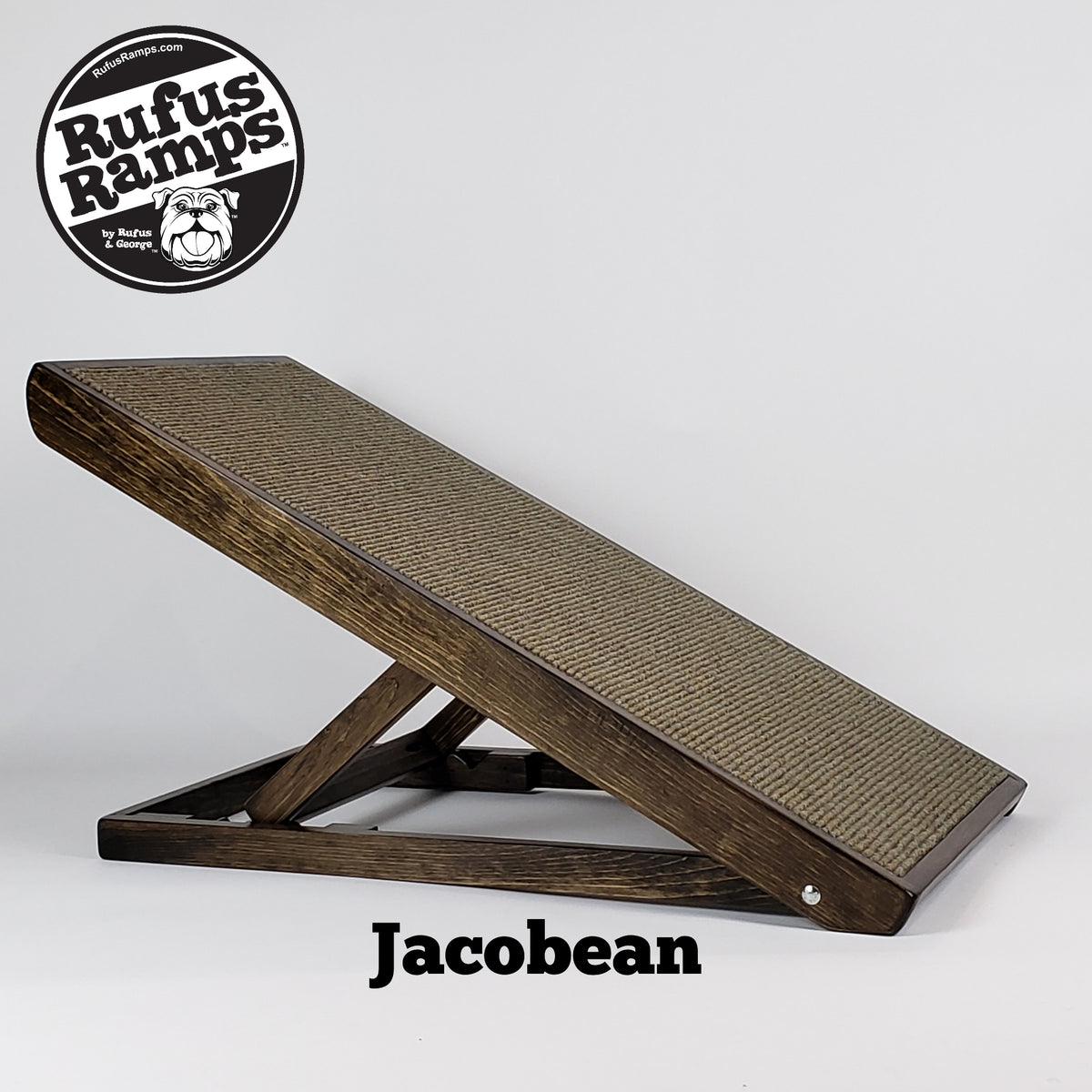 Wood Dog Ramp - 4 Adjustable Height Settings - 17” x 36” - Dark Brown ...